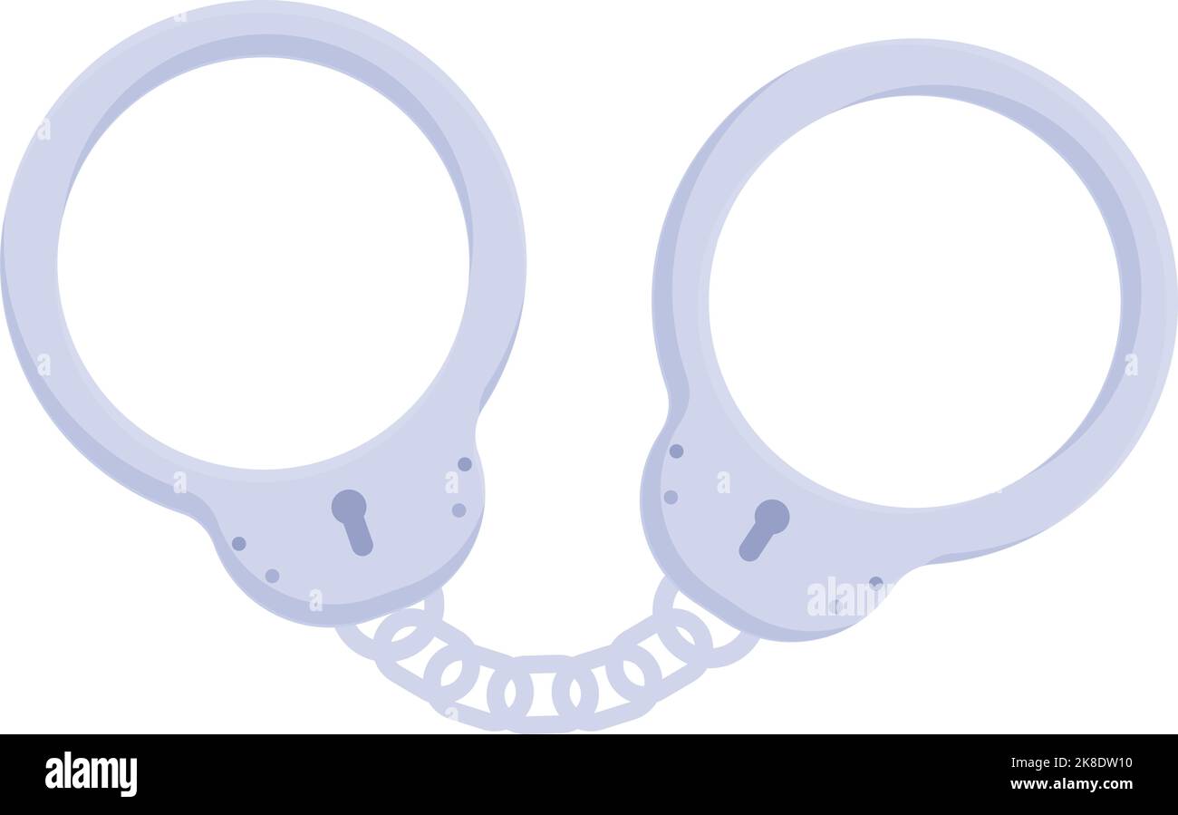 Thief handcuff icon cartoon vector. Police arrest. Criminal lock Stock ...