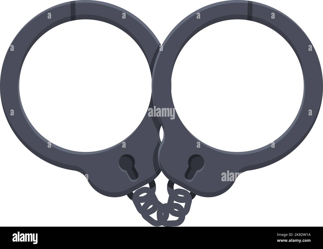 Bondage handcuff icon cartoon vector. Police crime. Prison lock Stock ...