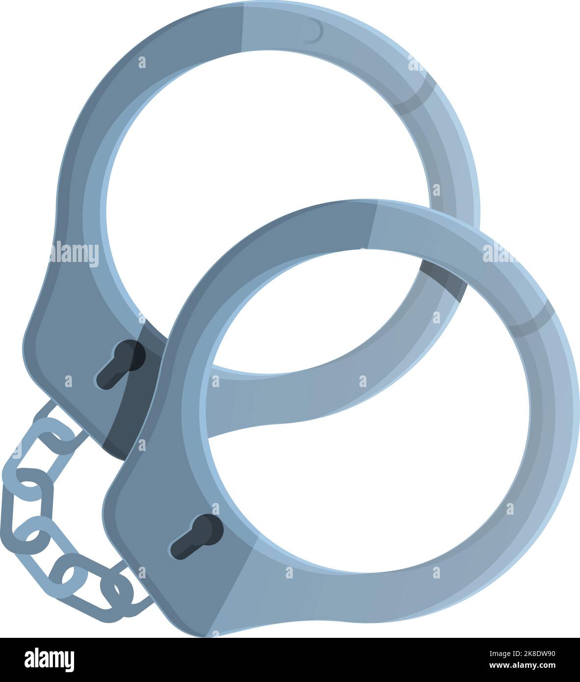 Culprit handcuff icon cartoon vector. Police crime. Criminal prison ...