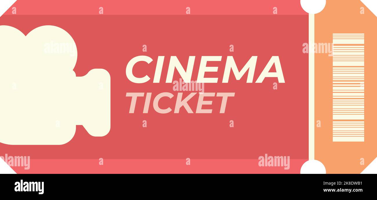 Paper ticket icon cartoon vector. Cinema ticket. Movie film Stock ...