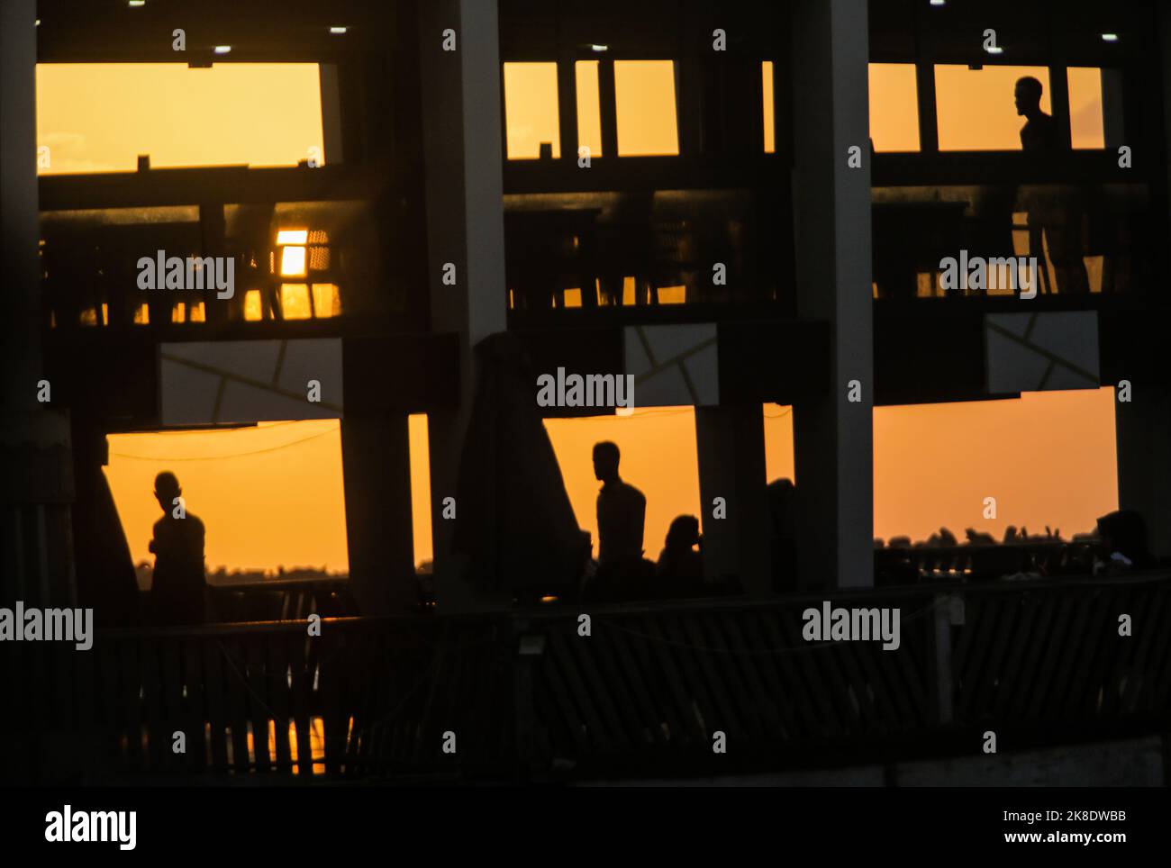 Gaza, Palestine. 22nd Oct, 2022. Palestinians work in a restaurant ...