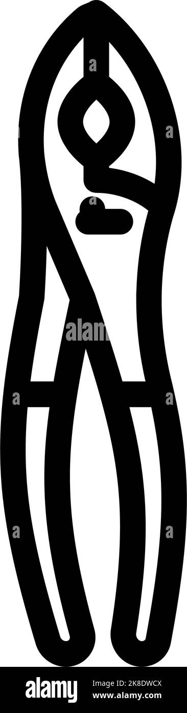 slip joint pliers line icon vector illustration Stock Vector Image ...