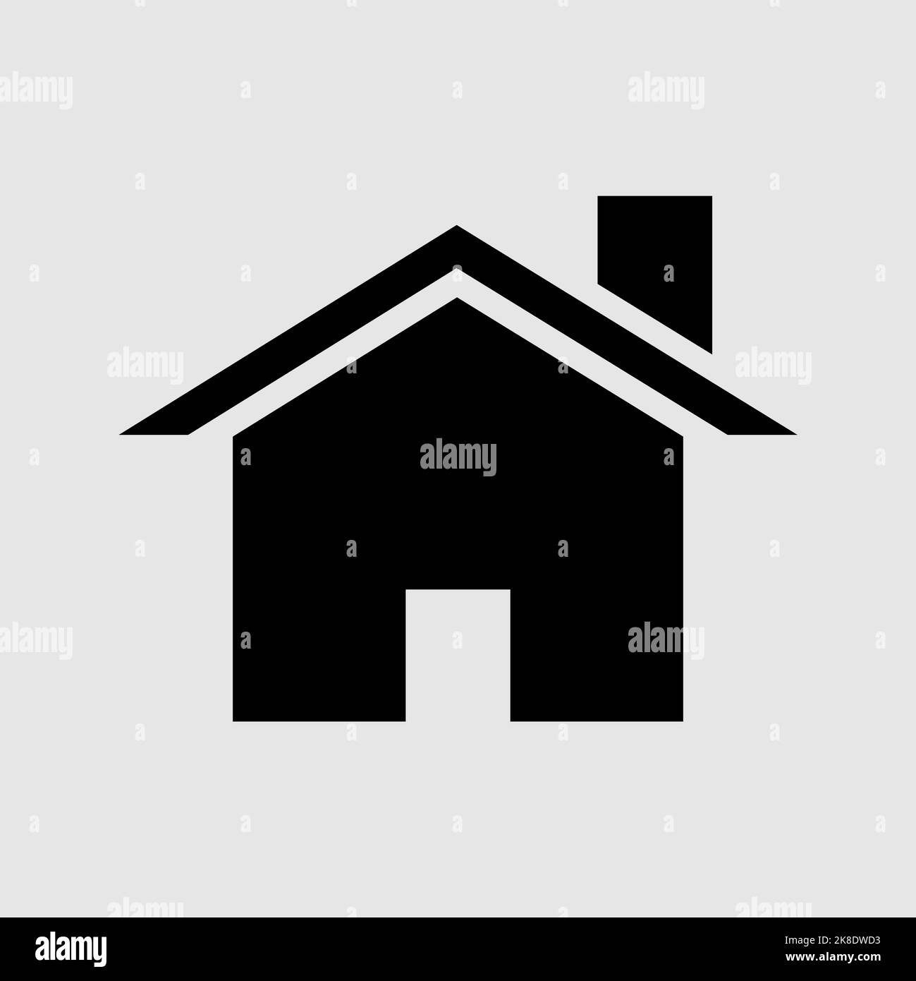 House pictogram button icon Black and White Stock Photos & Images - Alamy