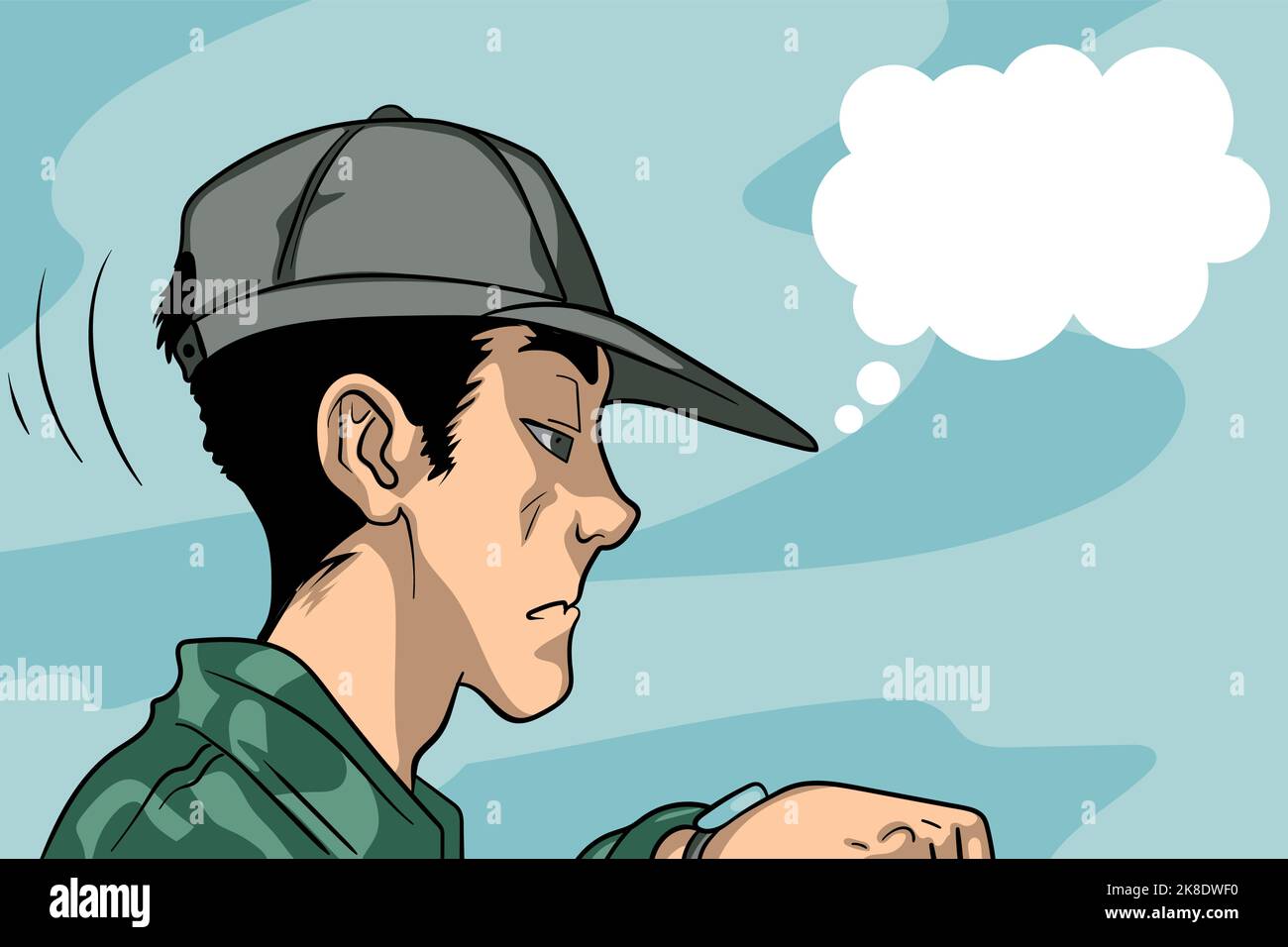 Bored sorrowful Stock Vector Images - Alamy