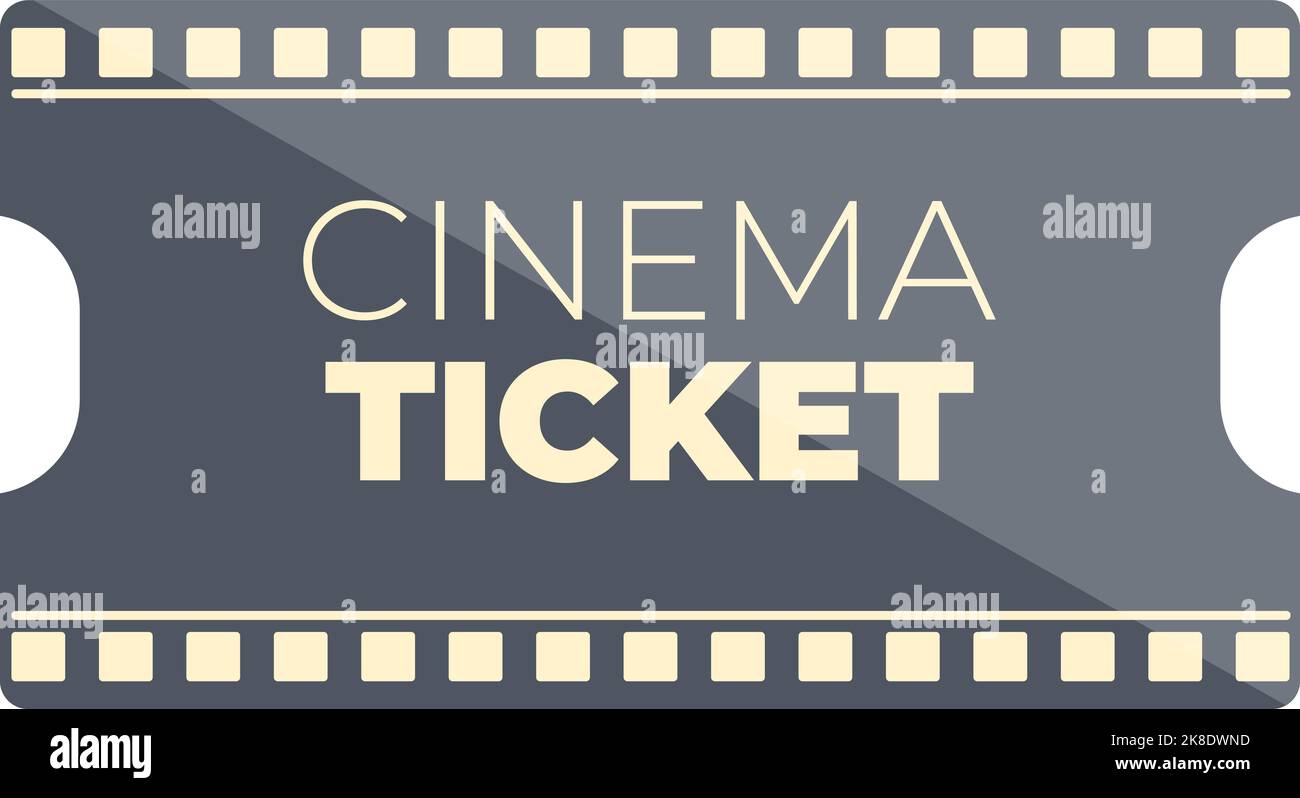 Label cinema ticket icon cartoon vector. Movie enter. Old pass Stock Vector Image & Art - Alamy