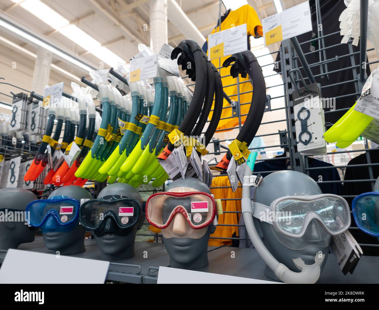Bangkok, Thailand - September 19, 2022: Mask goggles and snorkel for ...