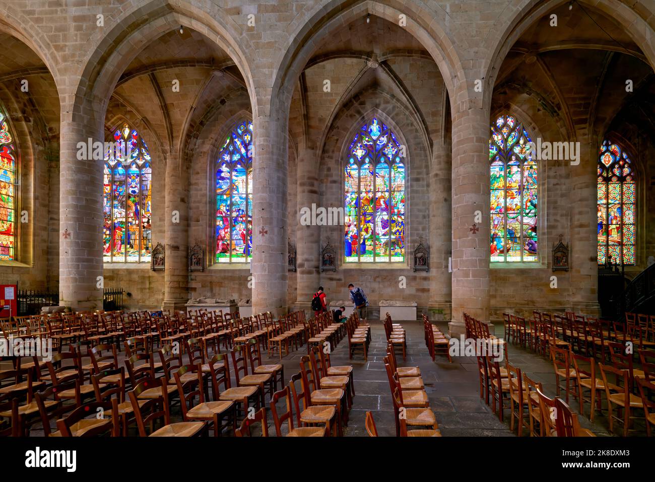 Dinan Brittany France. Eglise Saint Malo (Saint Malo church). Stained ...