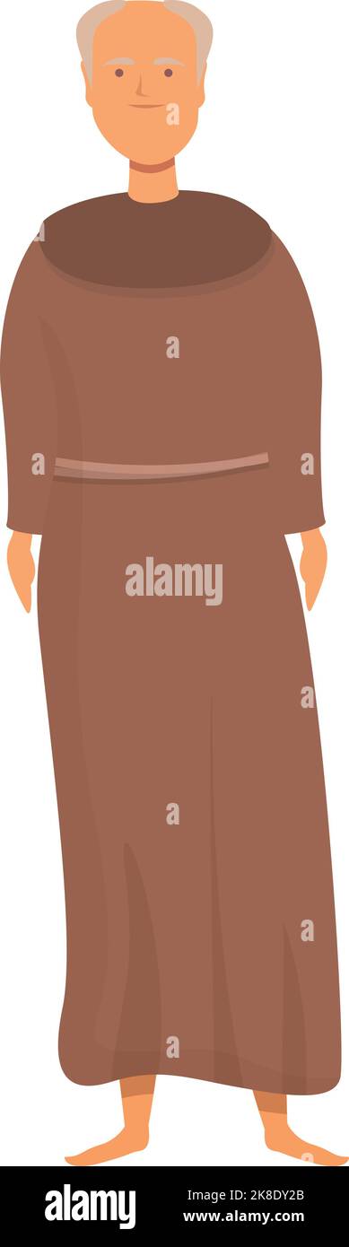 Monk sage icon cartoon vector. Brewer priest. Saint respect Stock ...
