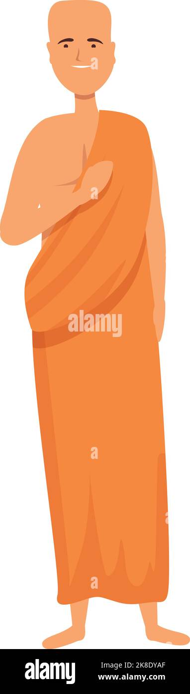 Hindu priest icon cartoon vector. Monk meditation. Indian give Stock ...