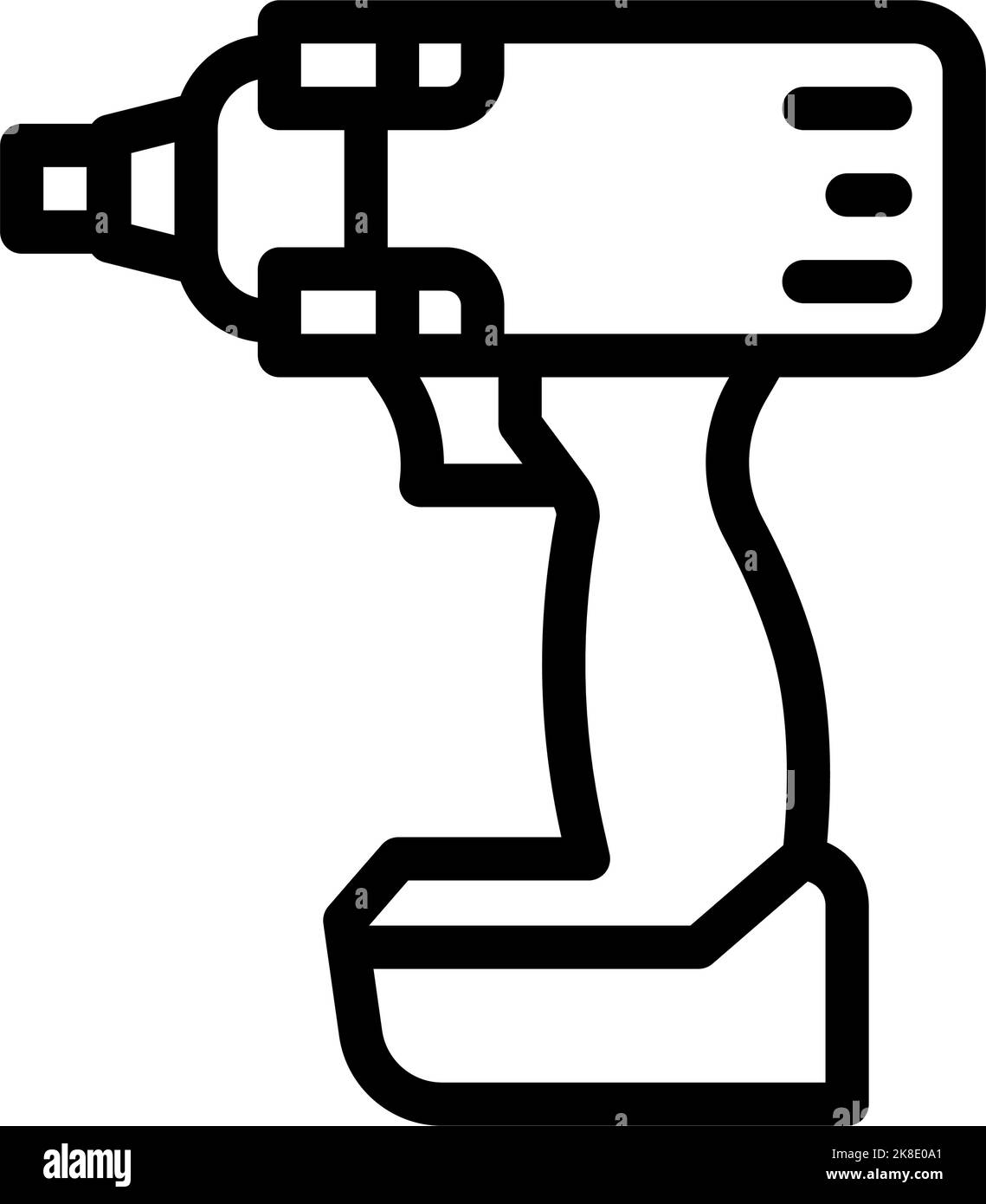 impact wrench line icon vector illustration Stock Vector Image & Art ...