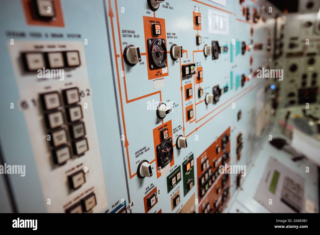 Image of a control panel with many buttons Stock Photo - Alamy