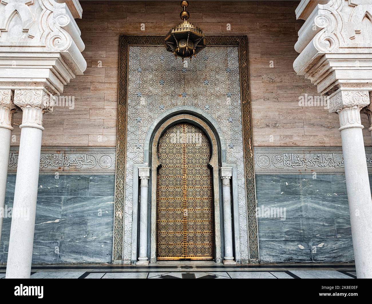 Oriental portal, gate at the mausoleum, arabesque, ornaments, Rabat ...