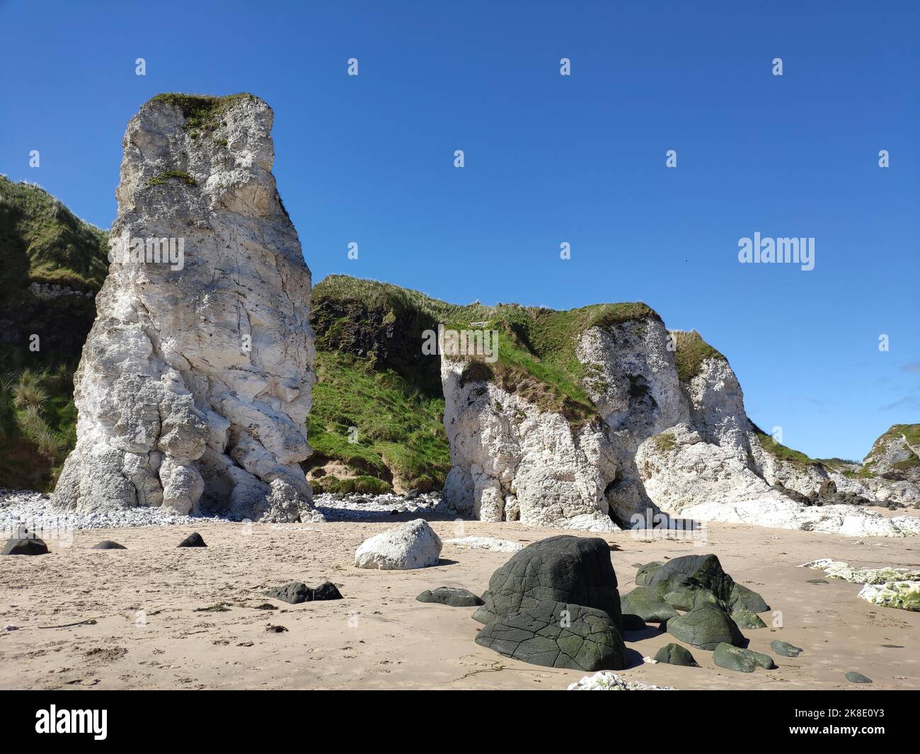 Chalk cliffs on the Antrim coast, Northern Ireland Stock Photo - Alamy