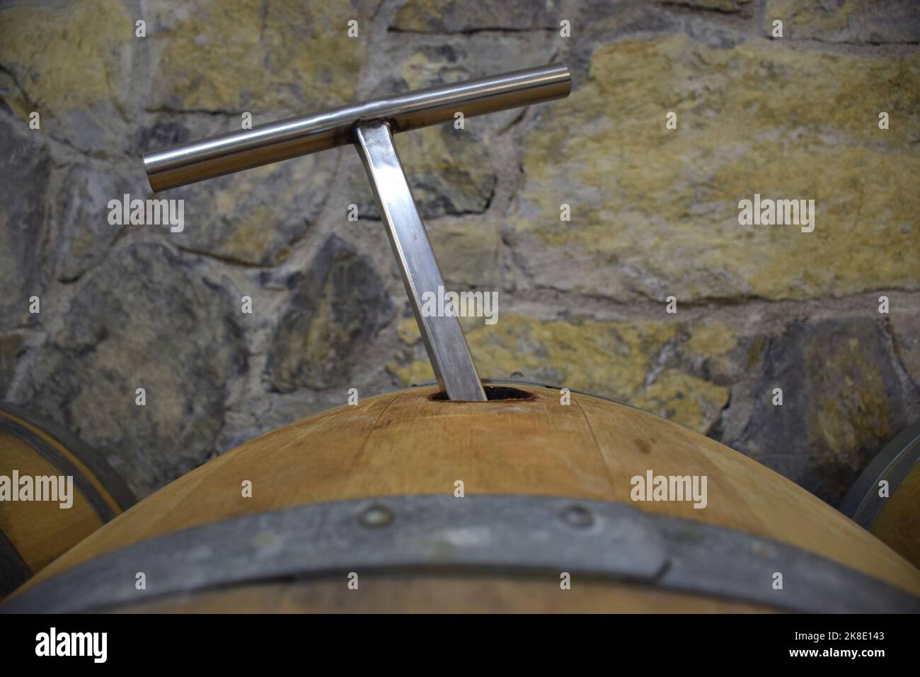 Bâtonnage process in wine industry Stock Photo - Alamy
