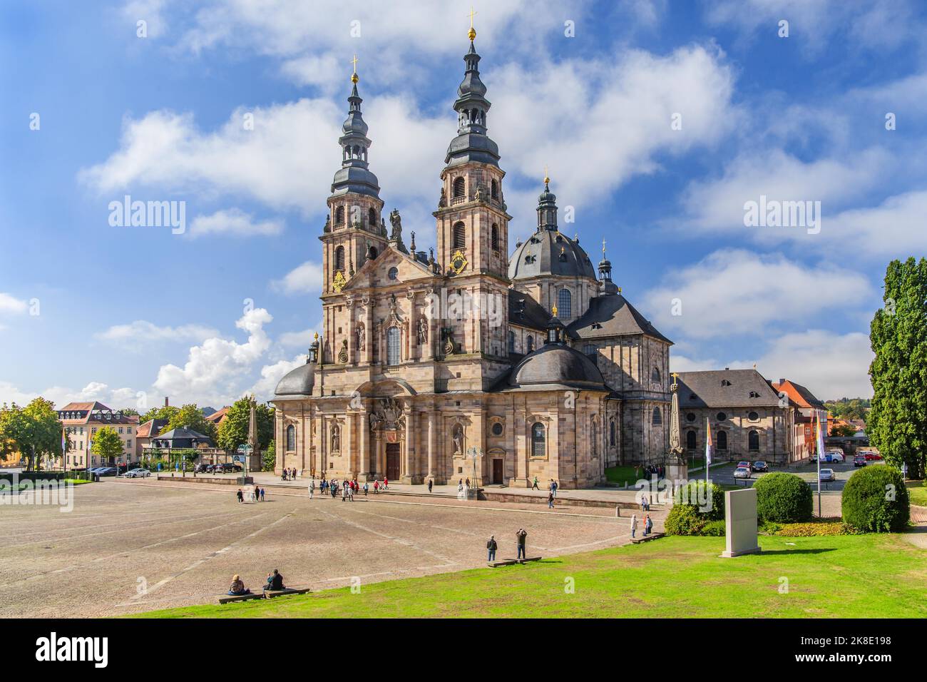 St. Salvator Cathedral, Fulda, Fulda River, Rhoen, Eastern Hesse, Hesse ...