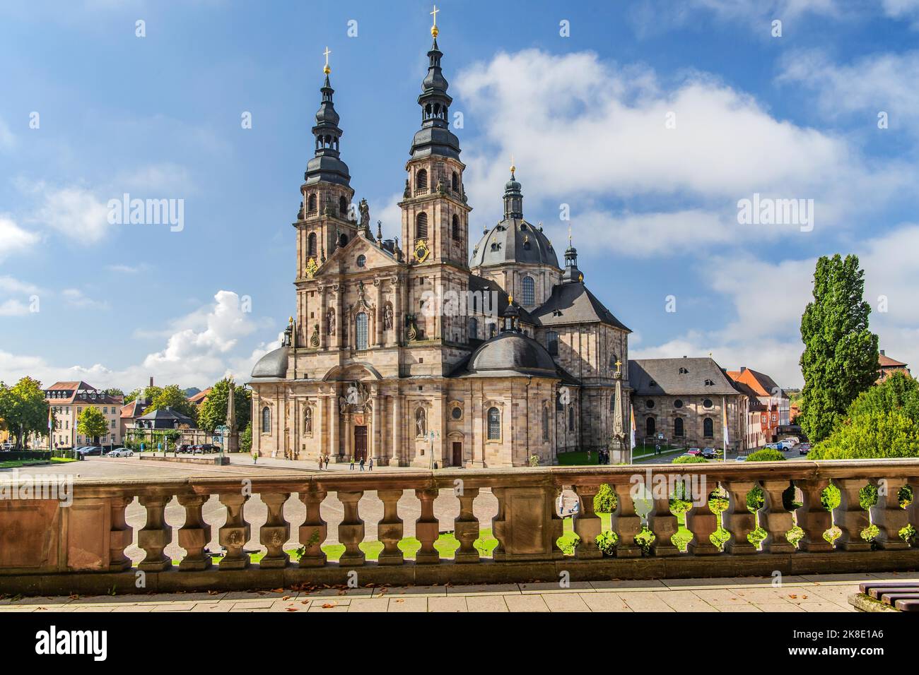 St. Salvator Cathedral, Fulda, Fulda River, Rhoen, Eastern Hesse, Hesse ...