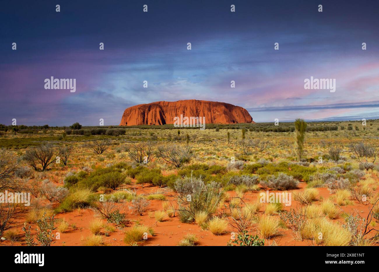 Ayers Rock, Uluru, in evening sun, Northern Territory, Australia Stock ...