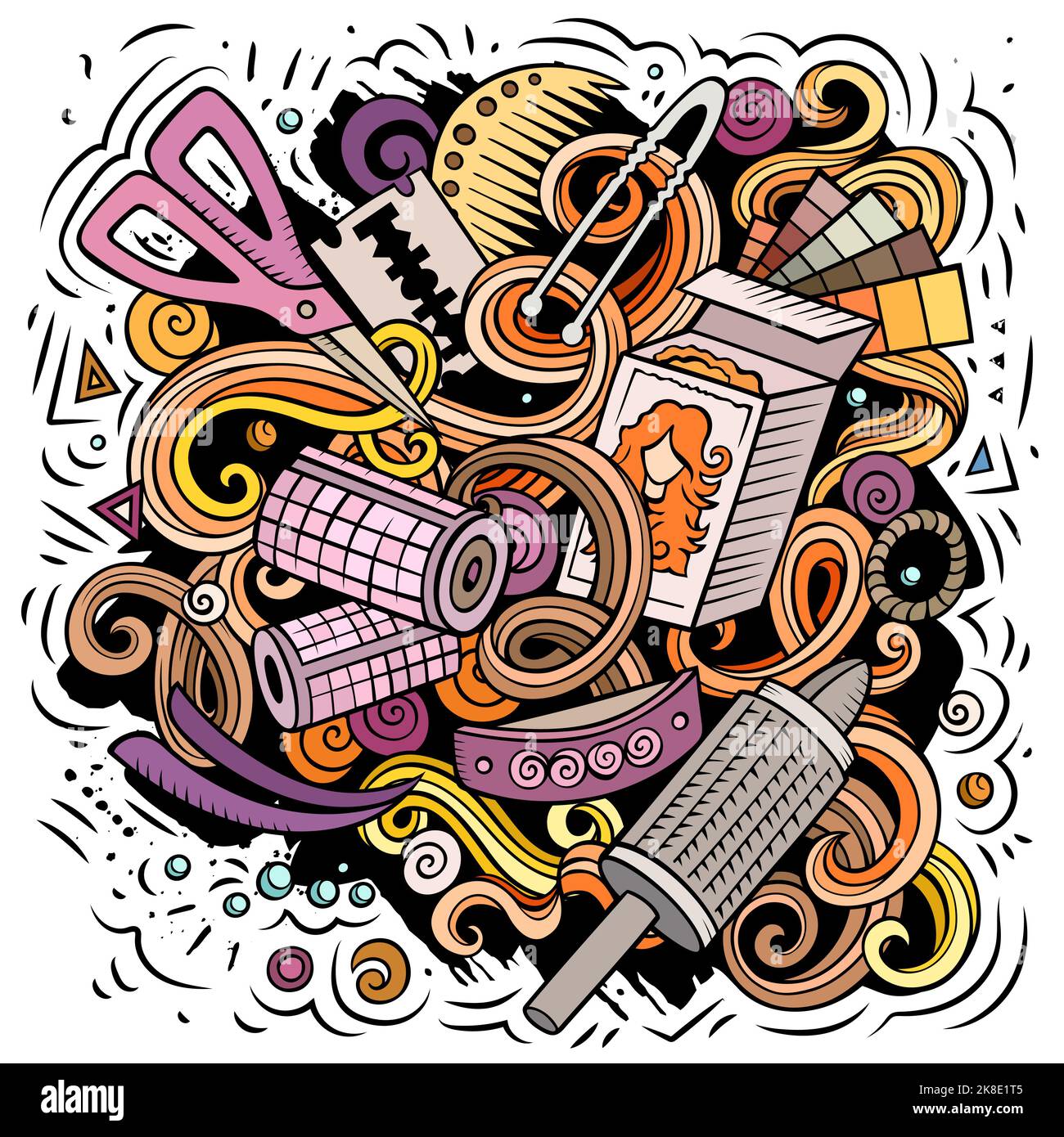 Hair Salon cartoon vector illustration Stock Vector Image & Art - Alamy