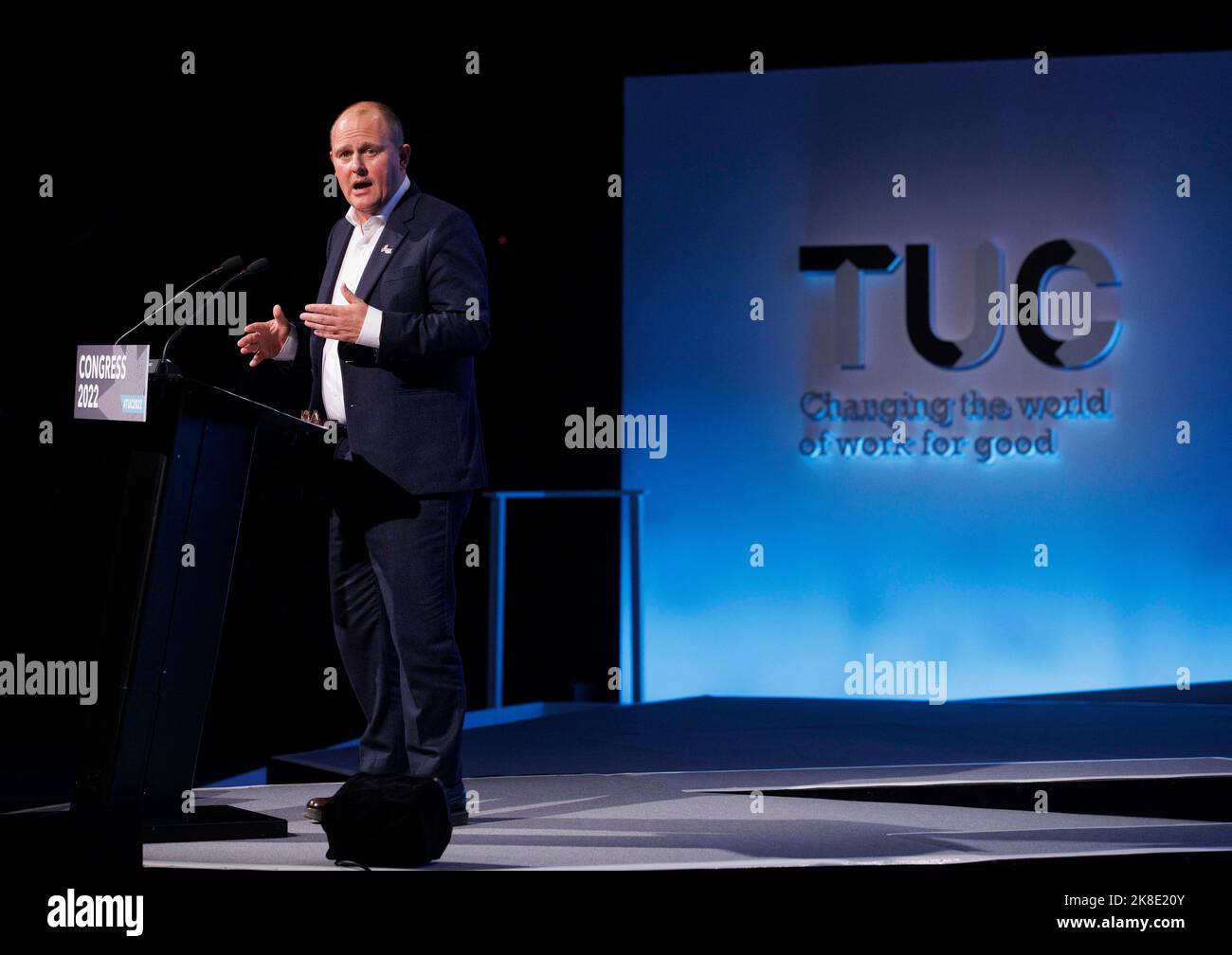 Paul Nowak, Deputy General Secretary of the TUC, gives his speech at ...