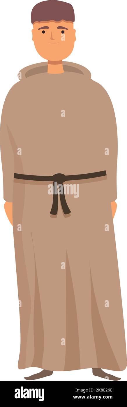 Monk pastor icon cartoon vector. Sage meditate. Priest meditation Stock ...