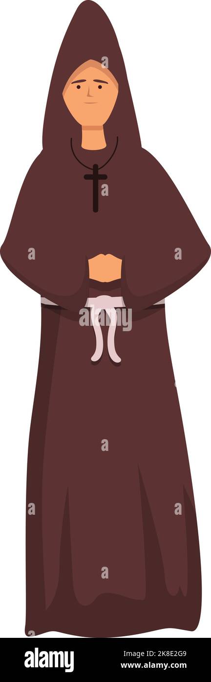 Old monk icon cartoon vector. Priest man. Rishi brewer Stock Vector ...