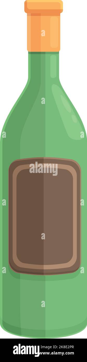 Balkan wine bottle icon cartoon vector. Dinner dish. Menu cuisine Stock ...
