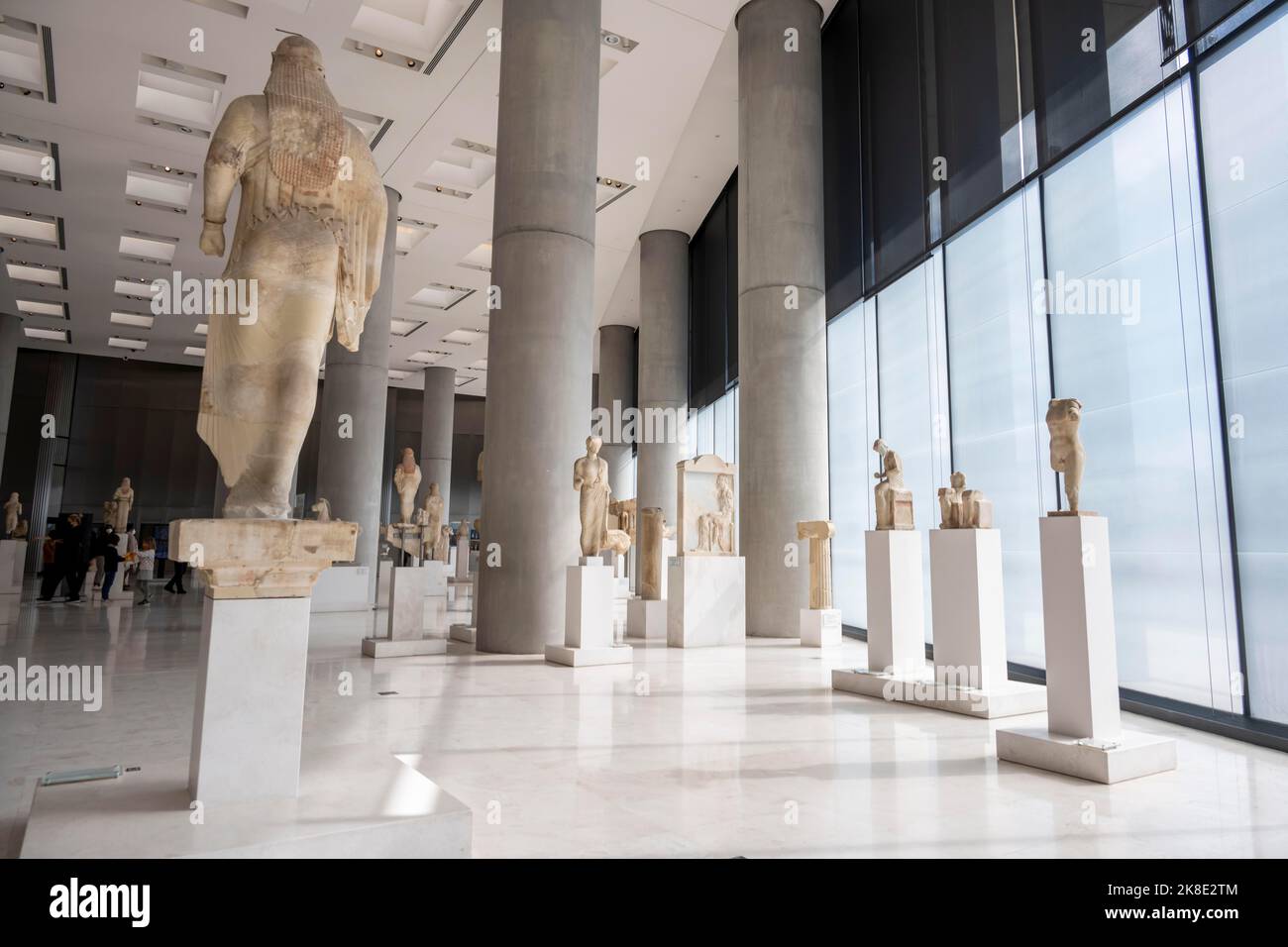Statues, exhibition at the Acropolis Museum, Athens, Greece Stock Photo ...