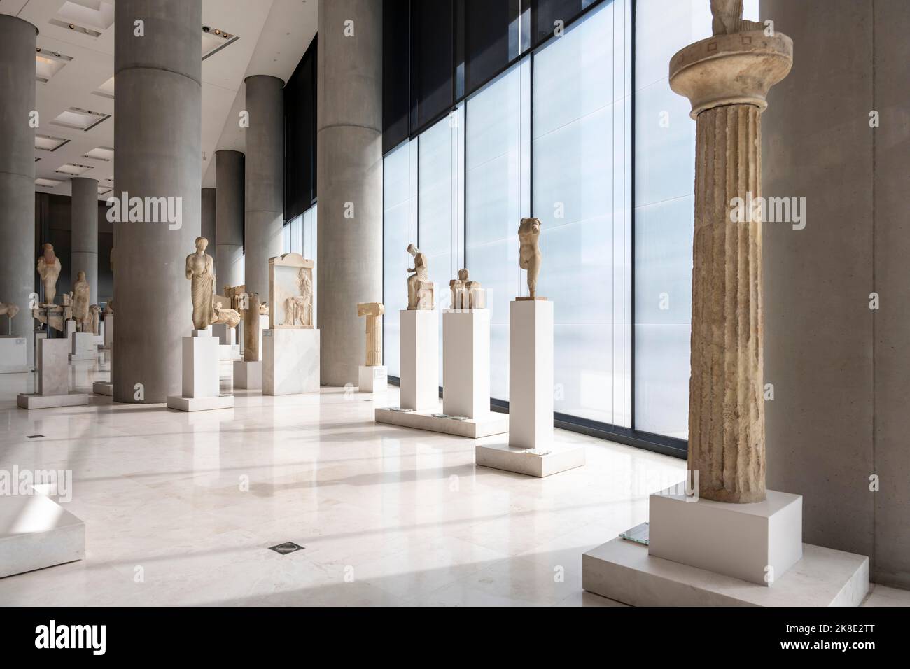 Statues, exhibition at the Acropolis Museum, Athens, Greece Stock Photo ...