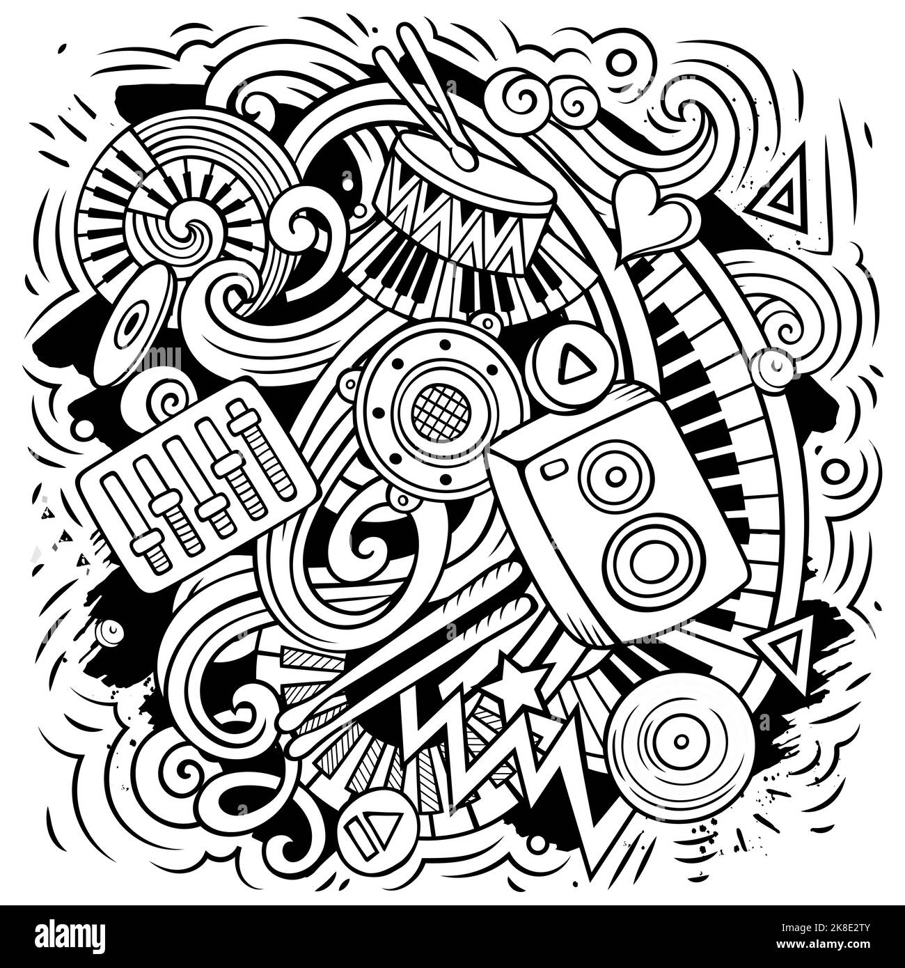 Music cartoon vector illustration Stock Vector Image & Art - Alamy