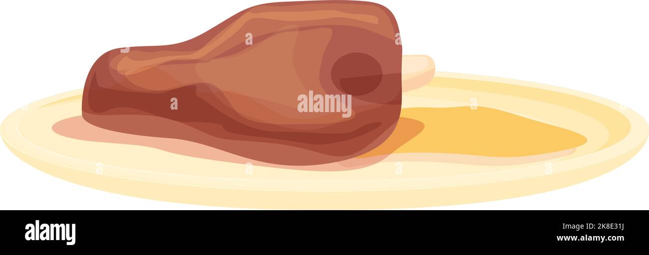 Hot meat icon cartoon vector. Food cuisine. Dish potato Stock Vector ...