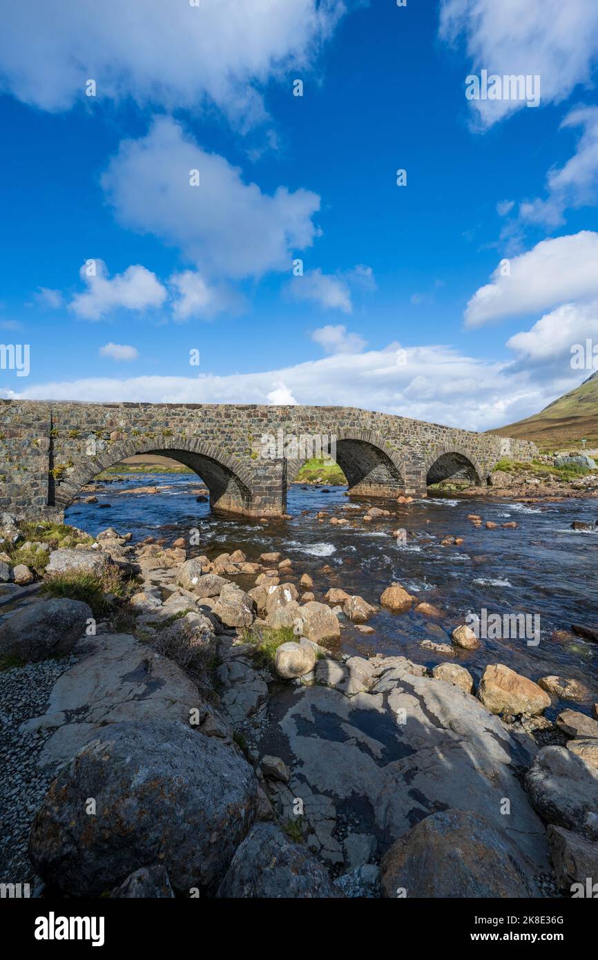 Sligachan, old stone bridge, Isle of Skye, Inner Hebrides, Scotland ...