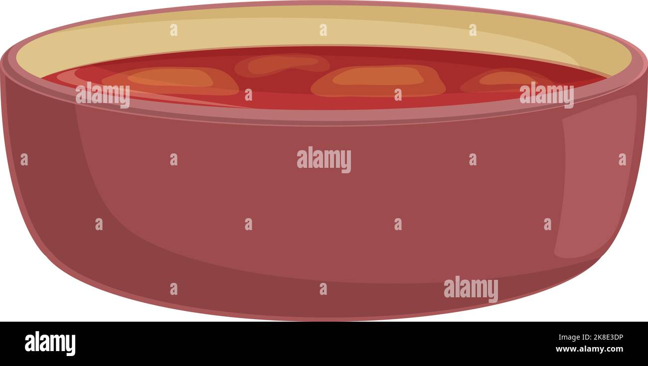 Red soup icon cartoon vector. Dinner food. Breakfast dish Stock Vector ...