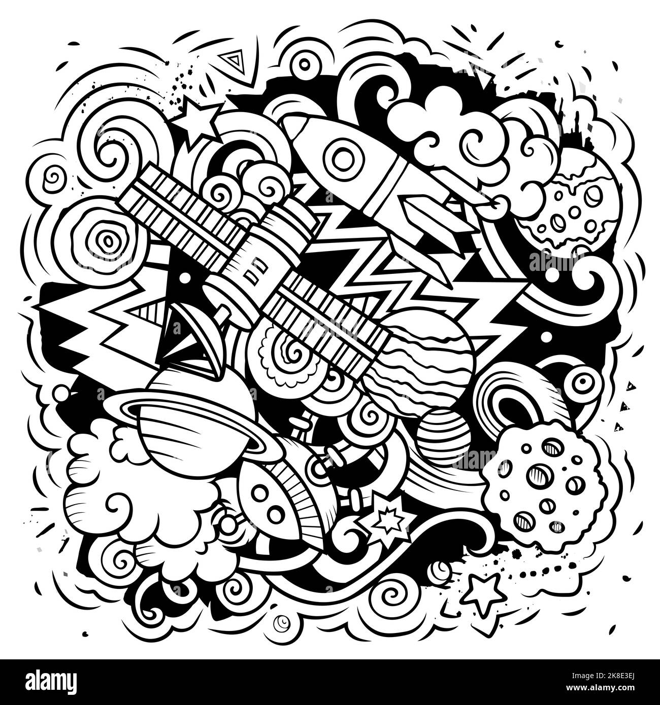 Space cartoon vector illustration Stock Vector Image & Art - Alamy