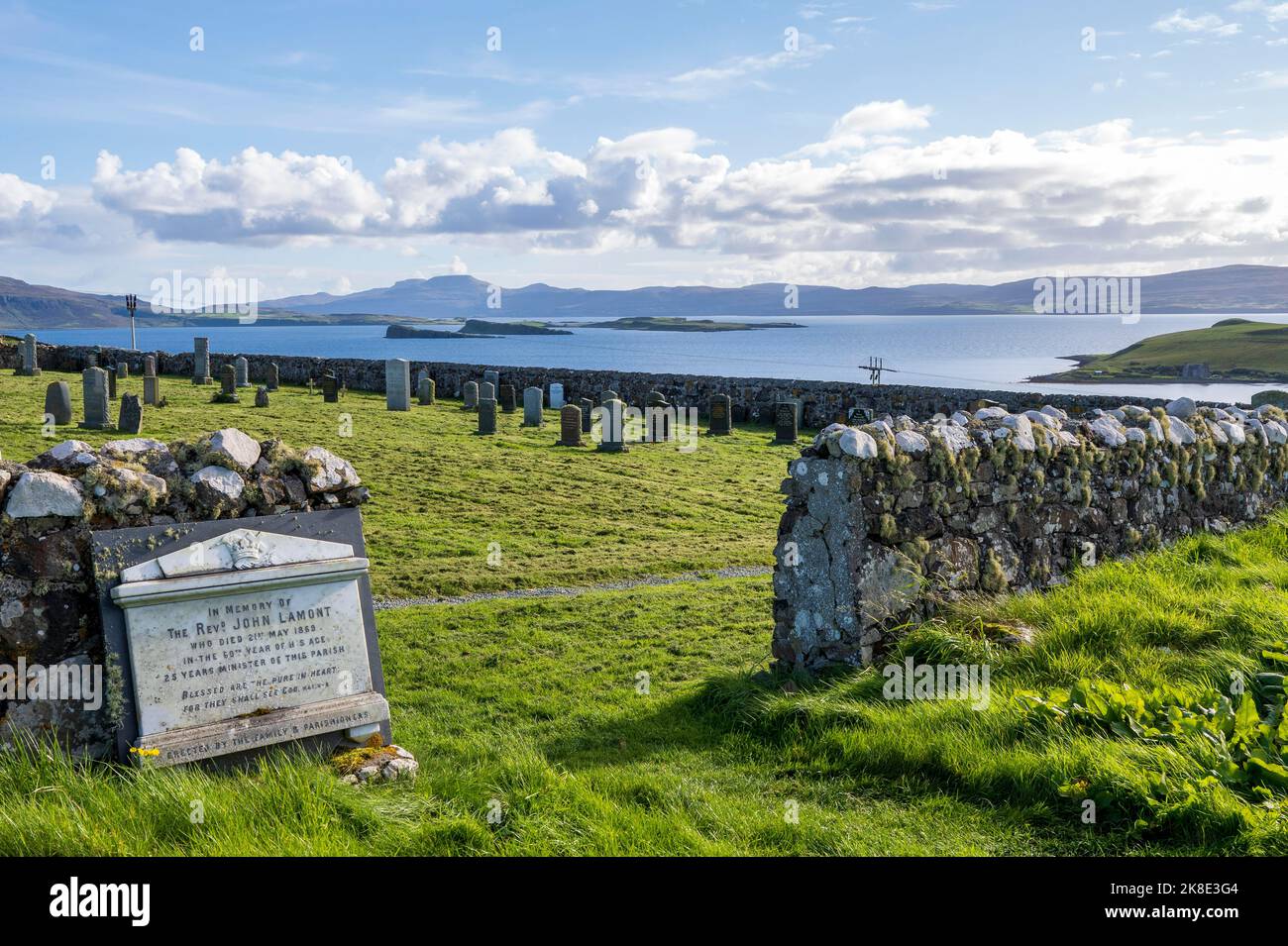 Old coastal cemetery, Highlands, Isle of Skye, Inner Hebrides, Scotland ...