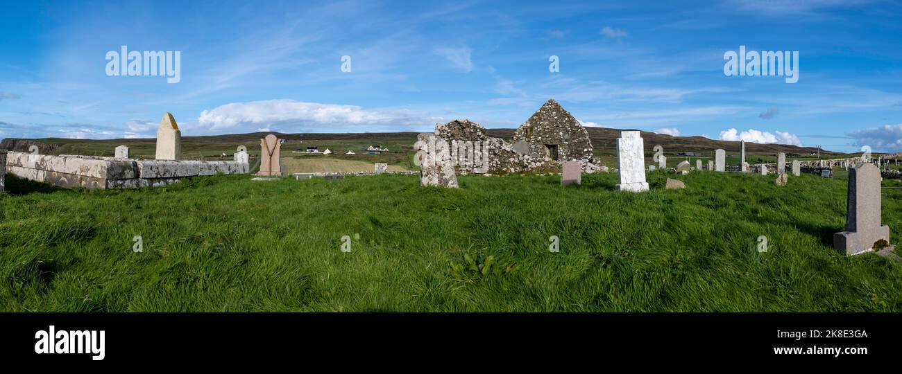 Old coastal cemetery, Highlands, Isle of Skye, Inner Hebrides, Scotland ...