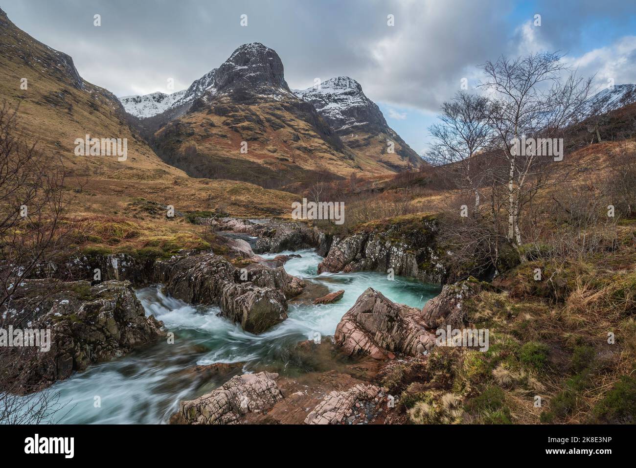 Beautiful landscape image of vibrant River Coe flowing beneath ...