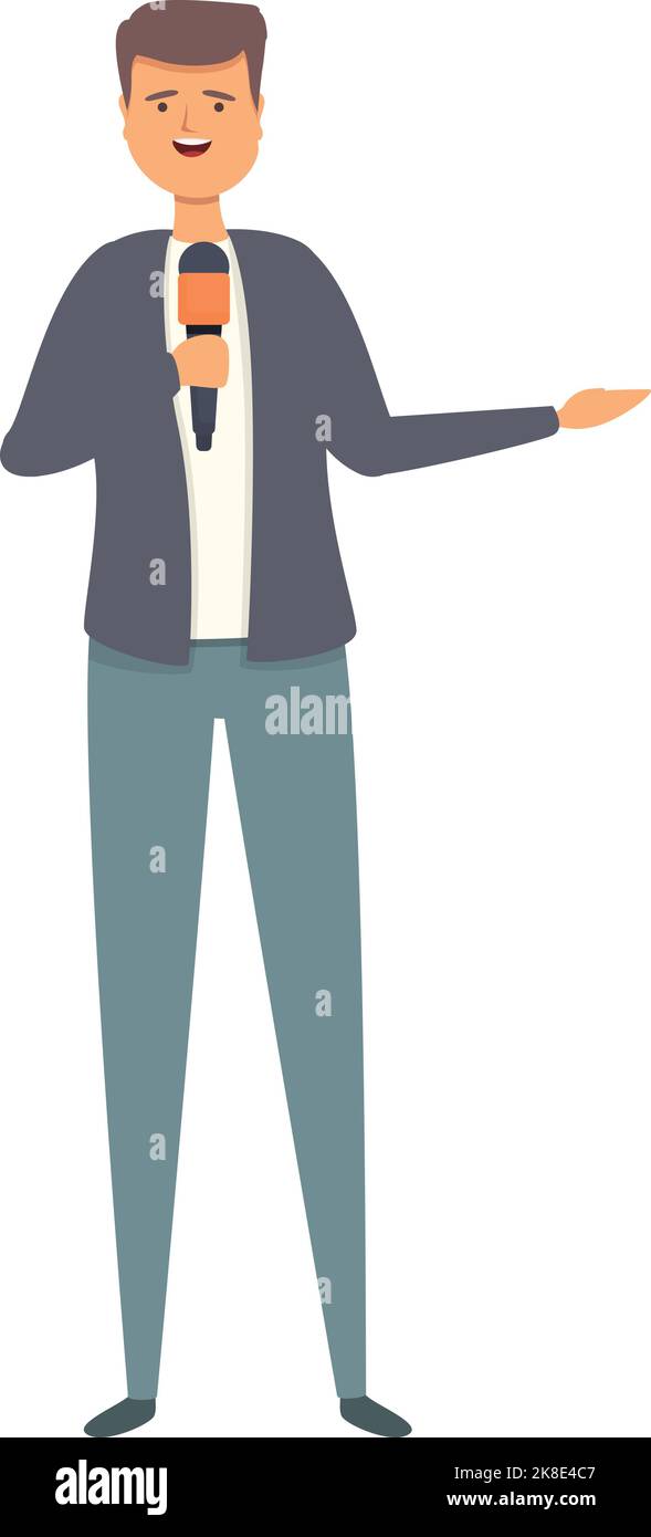 News broadcast icon cartoon vector. Tv camera. Reporter press Stock ...