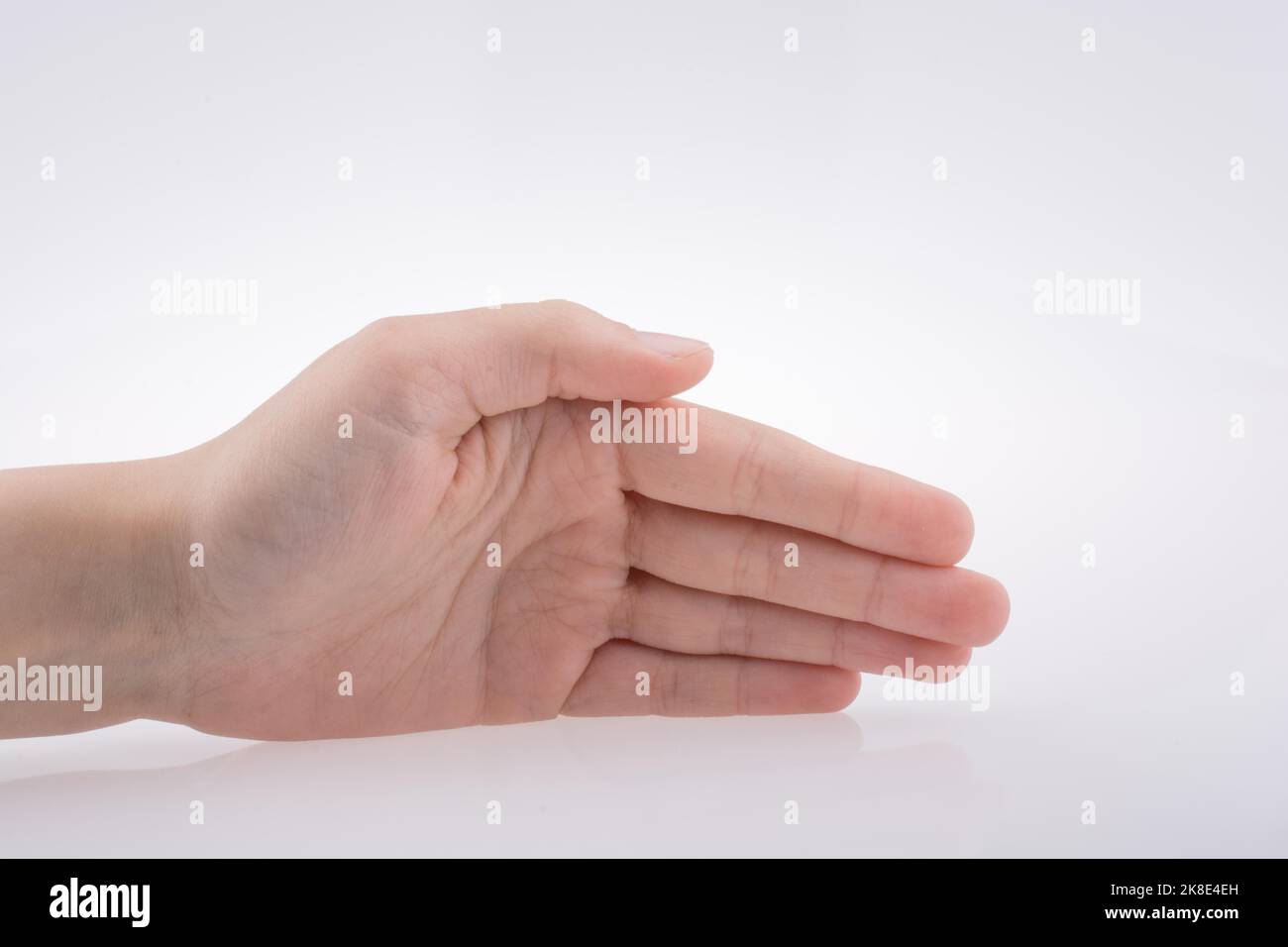 Human hand pointing on a white background Stock Photo - Alamy