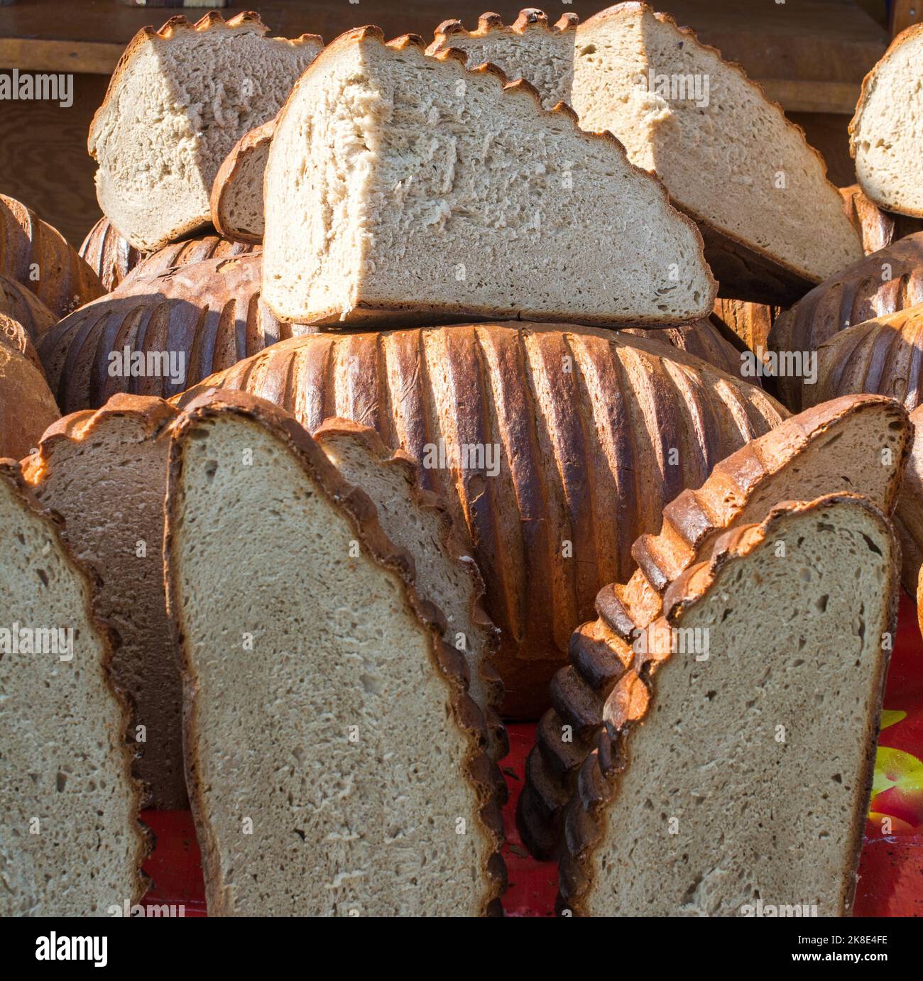 Traditional Turkish style made bread loaf Stock Photo - Alamy