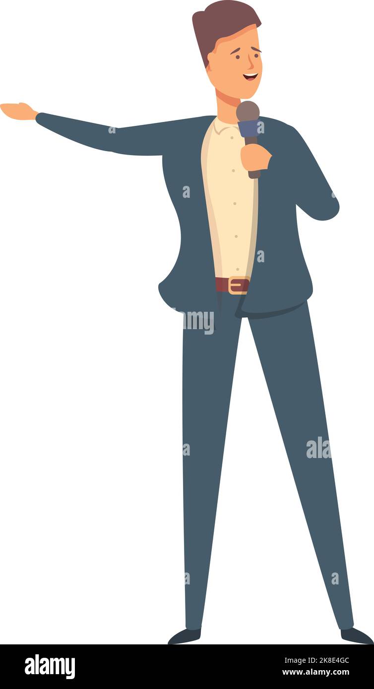 Broadcast reporter icon cartoon vector. Tv news. Camera media Stock ...