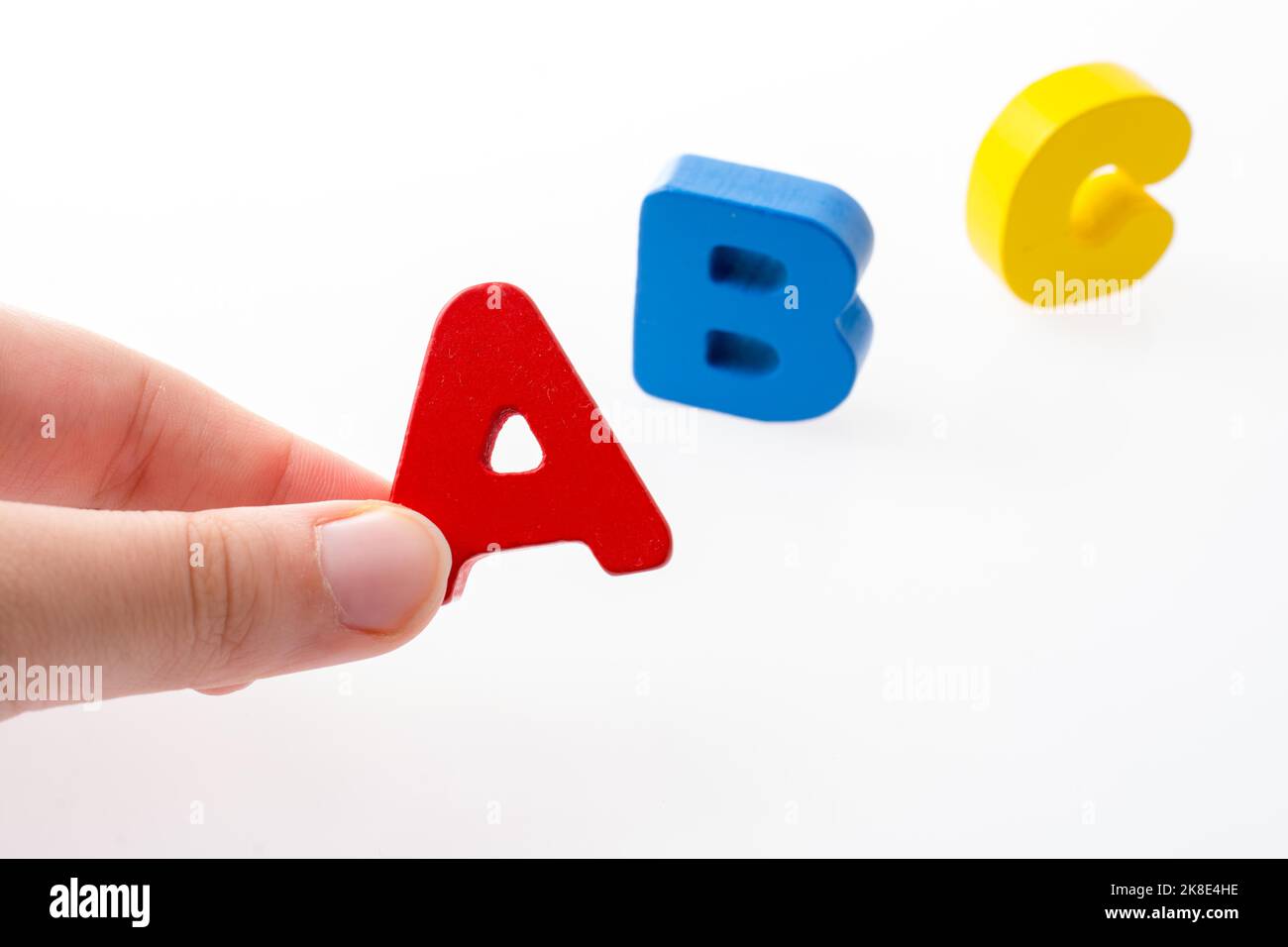 Colorful ABC Letters of Alphabet made of wood Stock Photo - Alamy