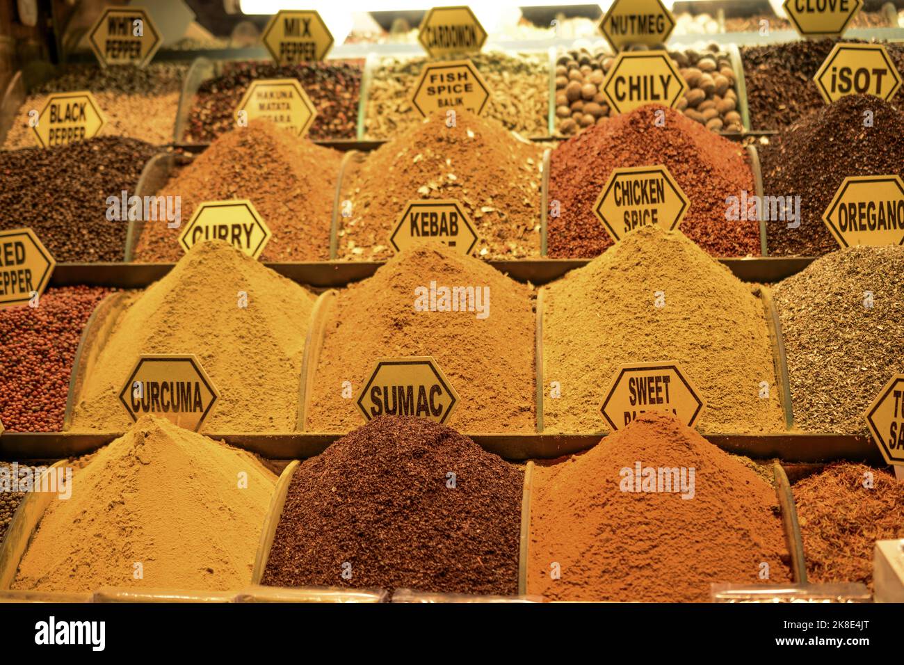 Spices at the Spice Market in Istanbul Stock Photo - Alamy