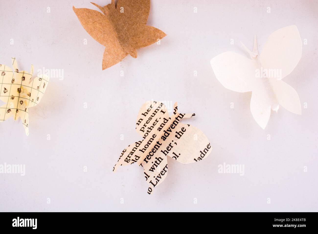 Abstract paper cutout to make various type butterflyes Stock Photo - Alamy