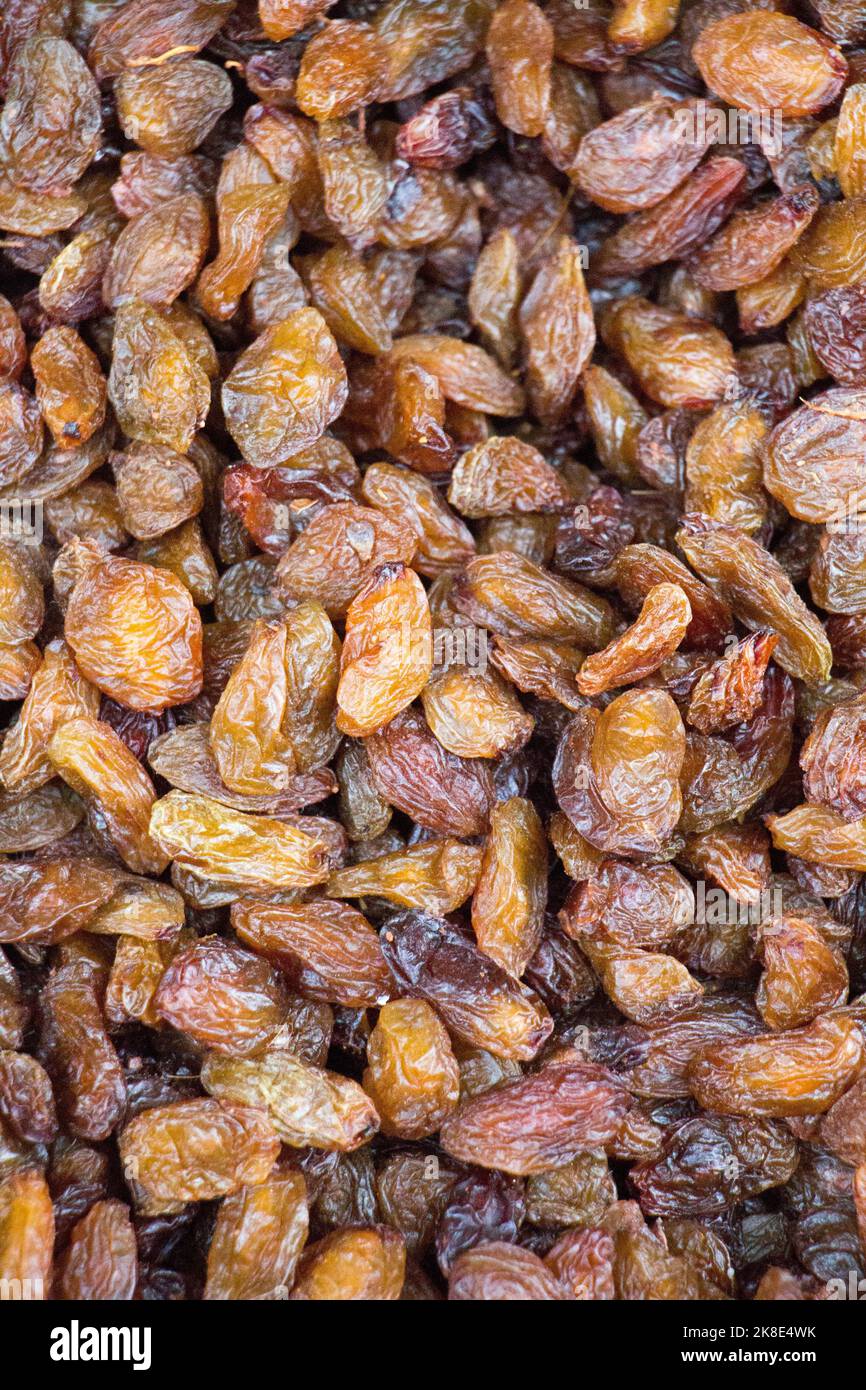 Raisins as background Grape Raisin texture in view Stock Photo - Alamy
