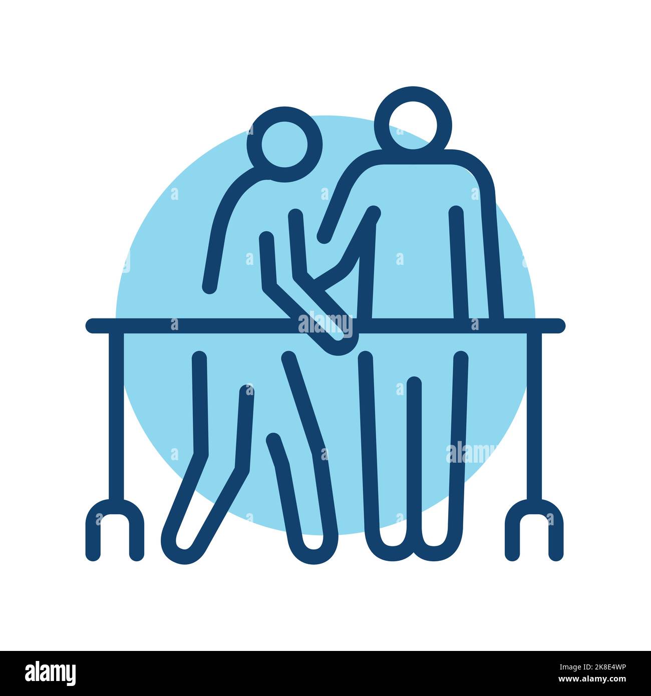 Rehabilitation sign olor line icon. Physiotherapy Stock Vector Image ...