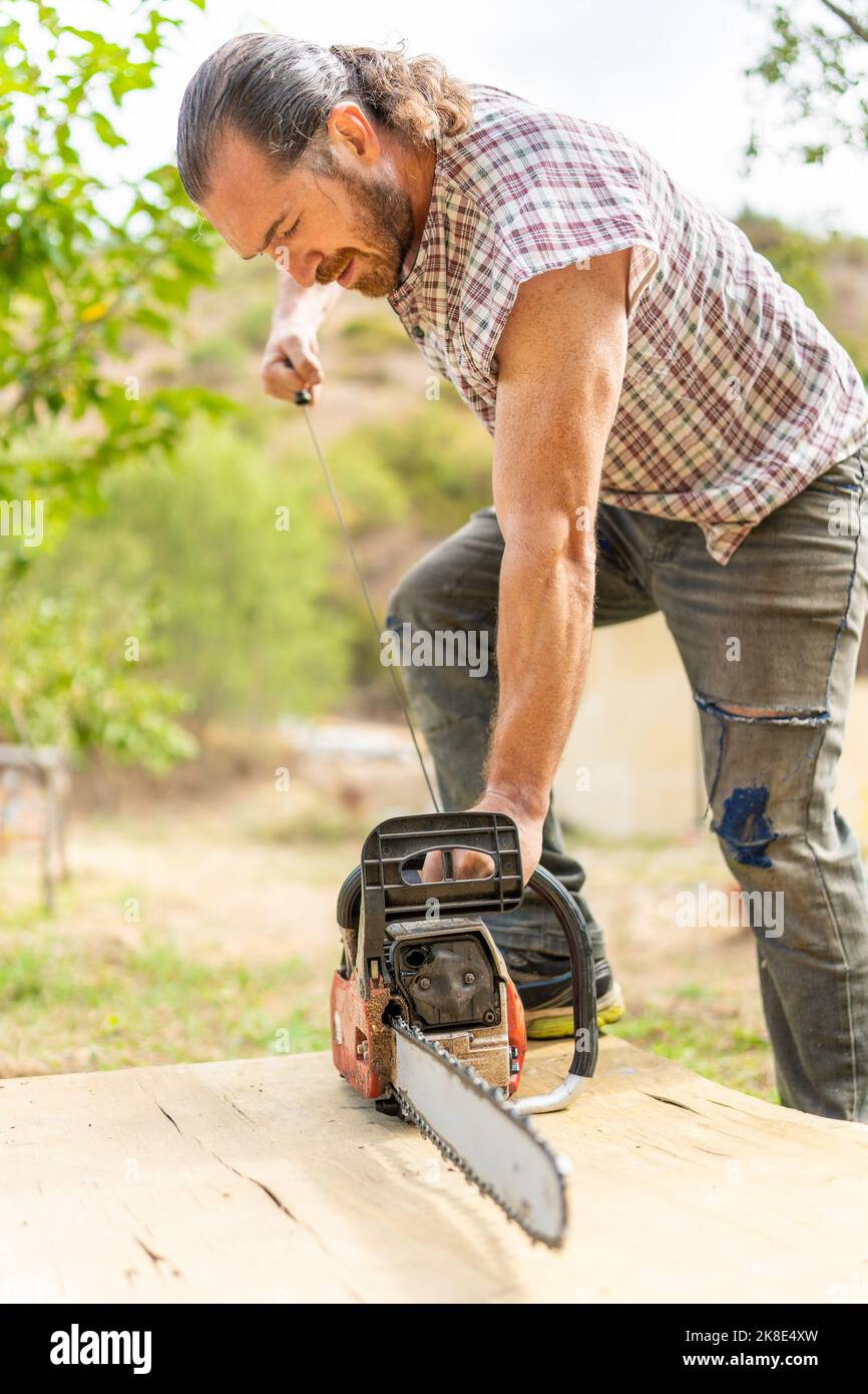 Muscular man chain hi-res stock photography and images - Alamy