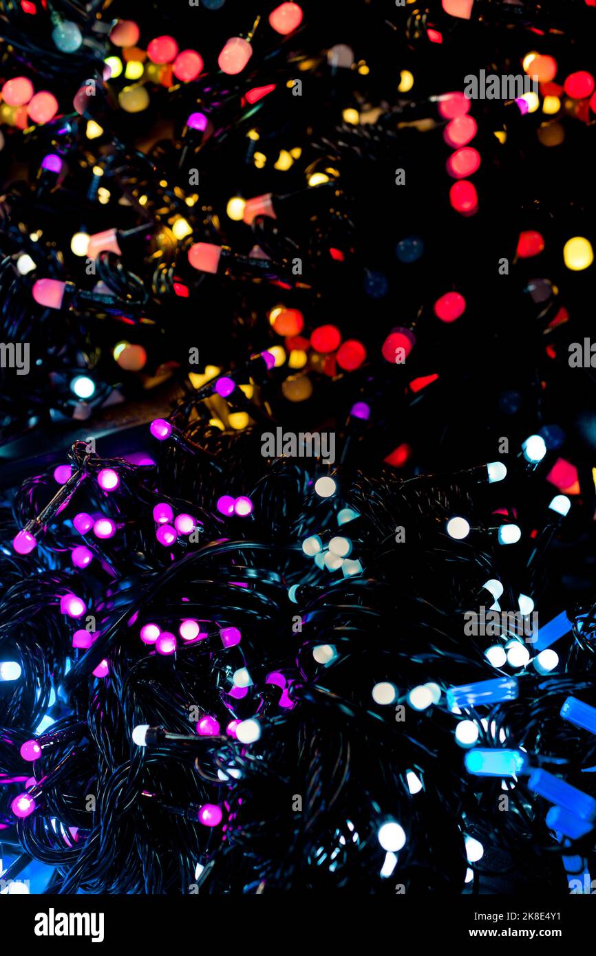Christmas lights and party lights of a certain type Stock Photo - Alamy