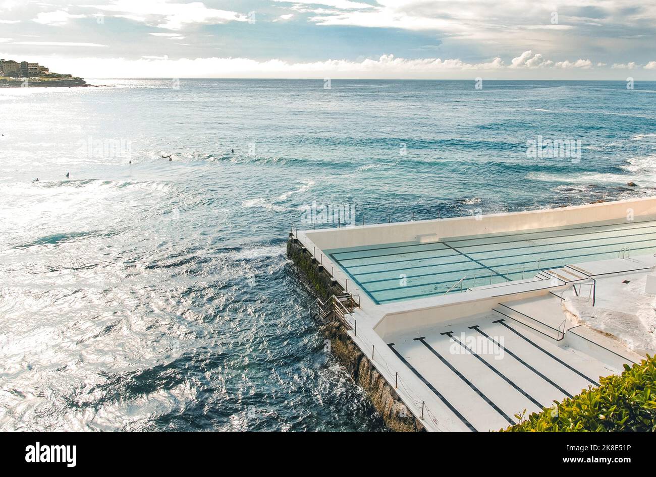 The world famous Bondi Icebergs swimming pool on a sunny day in Sydney ...