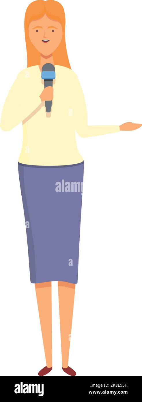 Channel reporter icon cartoon vector. Camera media. Crew talk Stock ...