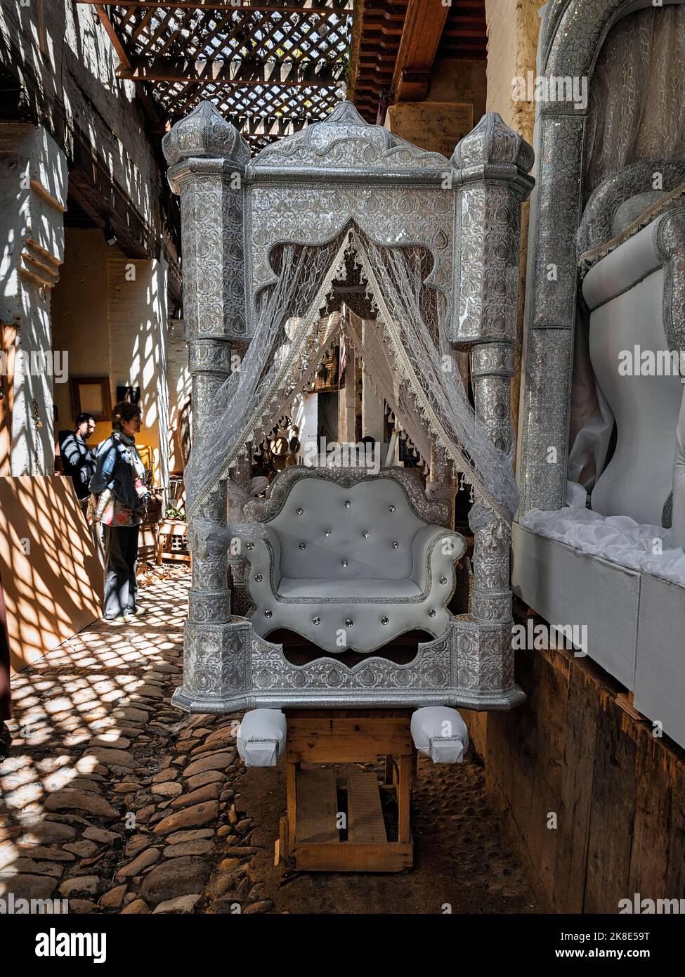 Magnificent palanquin, throne for the traditional Muslim circumcision ...